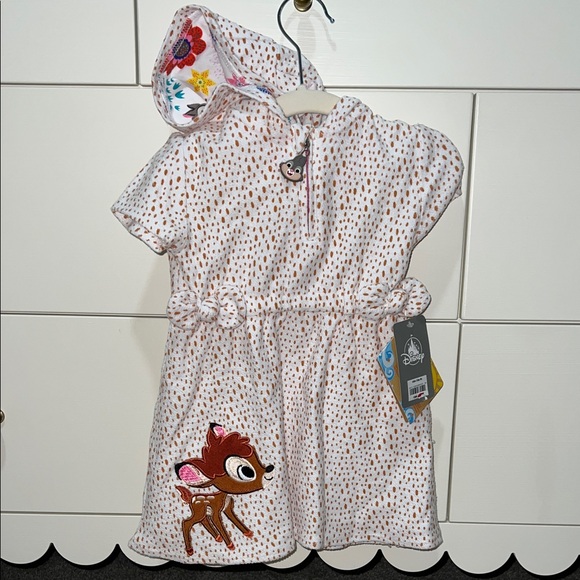 Disney | Dresses | Nwt Disney Bambi Deer Hooded Baby Dress Swim Cover ...